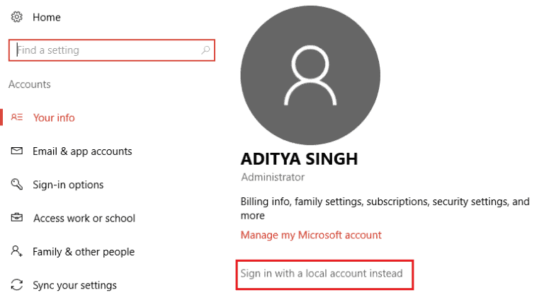How to Create a Local User Account on Windows 10 – TechCult