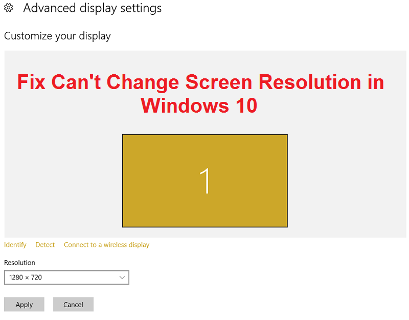 Fix Can t Change Screen Resolution In Windows 10 TechCult