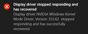 Display driver stopped responding and has recovered error [SOLVED ...