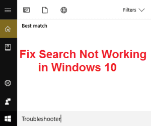 Fix Search Not Working in Windows 10 – TechCult