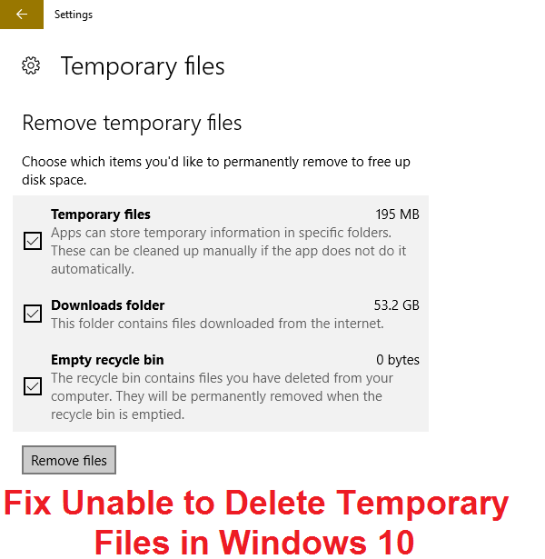 Fix Unable To Delete Temporary Files In Windows 10 TechCult