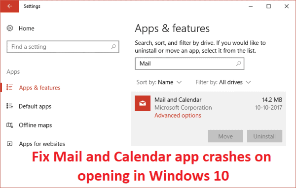 Fix Mail and Calendar app crashes on opening in Windows 10 – TechCult