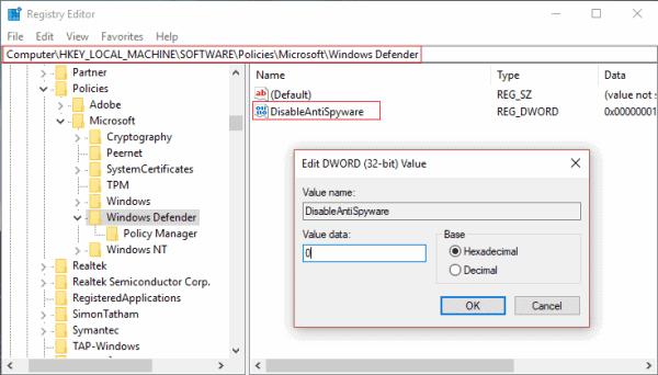 Fix Windows Defender Does Not Start or Won't Turn On – TechCult
