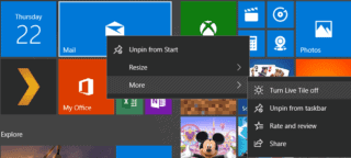 How to Disable Live Tiles in Windows 10 Start Menu – TechCult