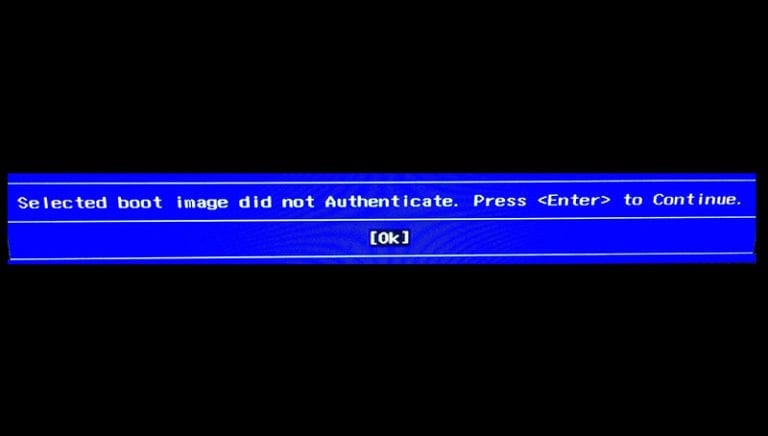 Fixed Selected Boot Image Did Not Authenticate Error Techcult 8064