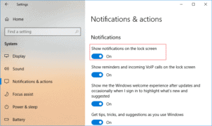 Enable or Disable App Notifications on Lock Screen in Windows 10 – TechCult