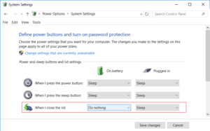 Change Default Action when you close your Laptop Lid – TechCult