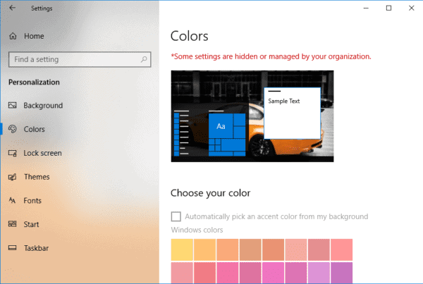 Prevent Changing Color and Appearance in Windows 10 – TechCult