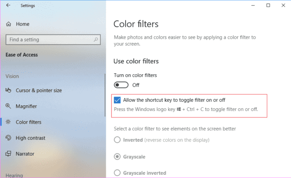 Enable or Disable Color Filters in Windows 10 – TechCult