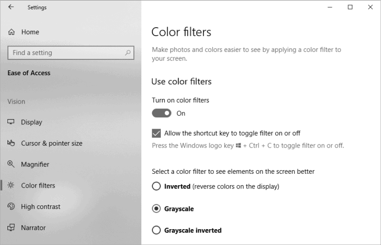 Enable or Disable Color Filters in Windows 10 – TechCult