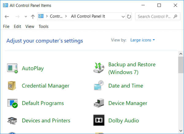 Hide Items from Control Panel in Windows 10 – TechCult