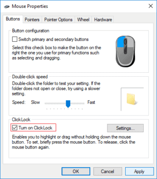 Enable or Disable Mouse ClickLock in Windows 10 – TechCult