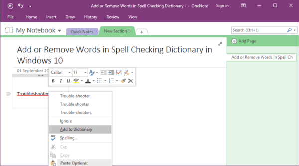 How To Add Or Remove Words In Spell Checking Dictionary In Windows 10