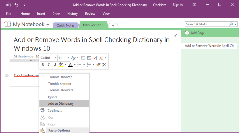 How To Add Or Remove Words In Spell Checking Dictionary In Windows 10