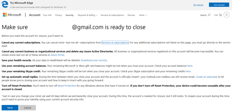 How to Close and Delete Your Microsoft Account – TechCult