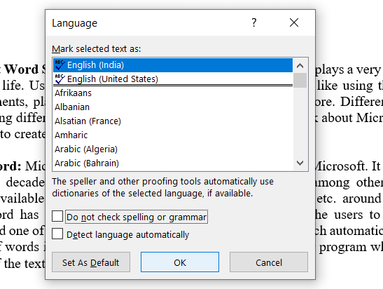 Fix Spell Check Not Working In Microsoft Word Techcult