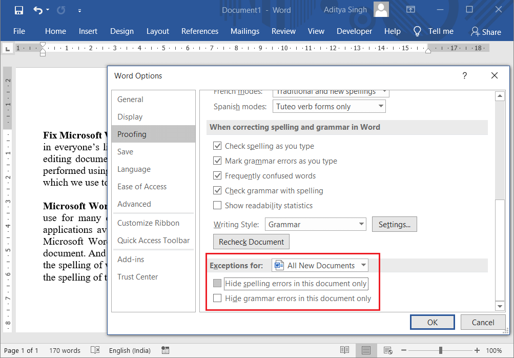Fix Spell Check Not Working In Microsoft Word TechCult