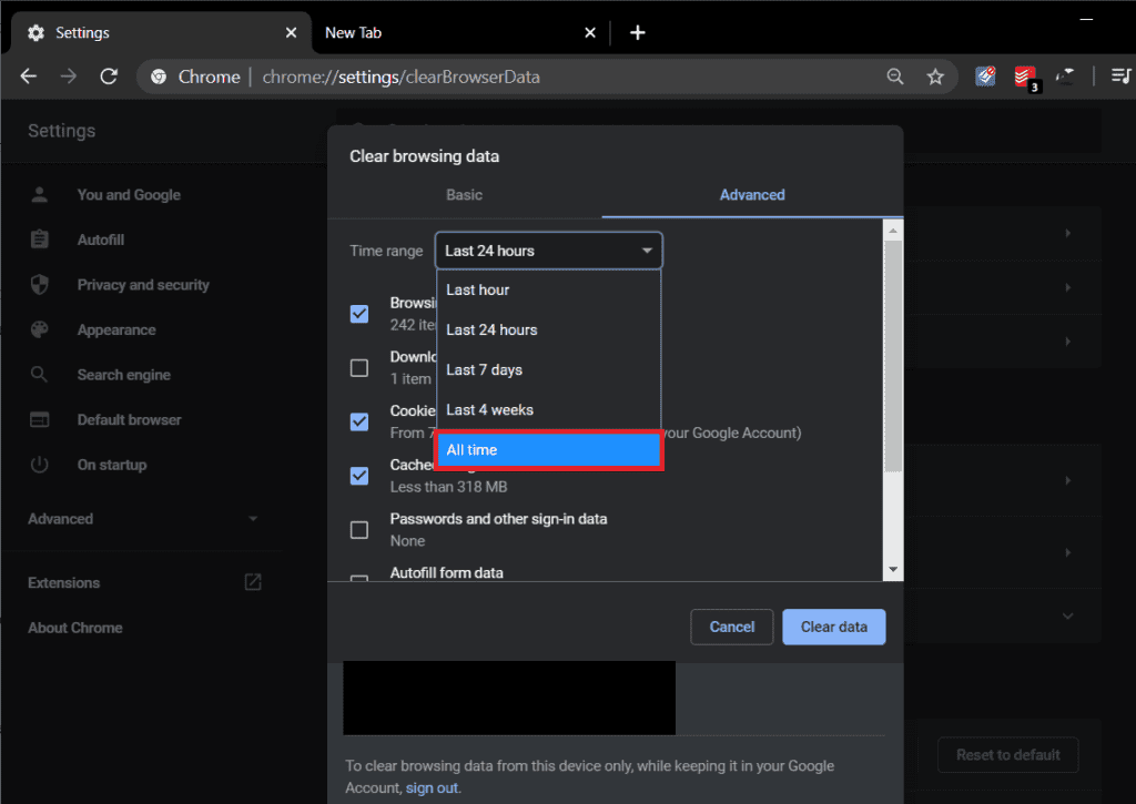 Fix Aw Snap Error on Google Chrome – TechCult