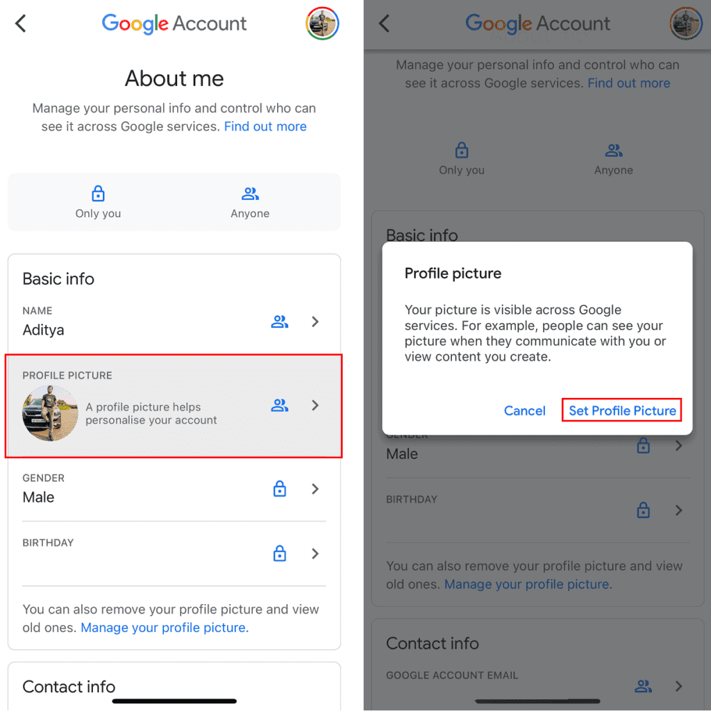 How to Remove Google or Gmail Profile Picture? – TechCult