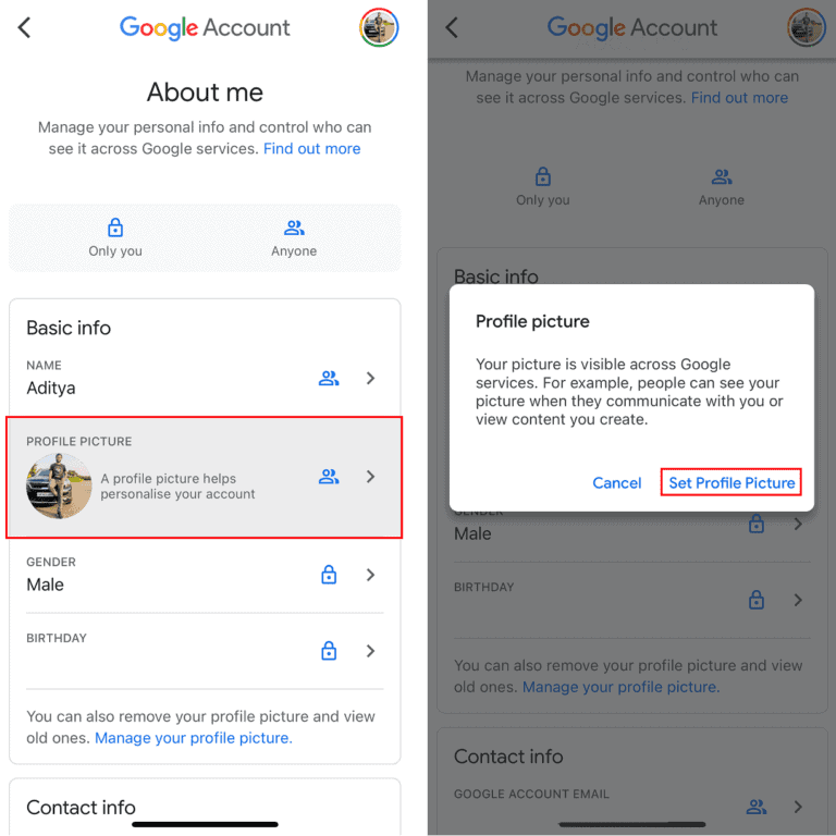 How to Remove Google or Gmail Profile Picture? – TechCult