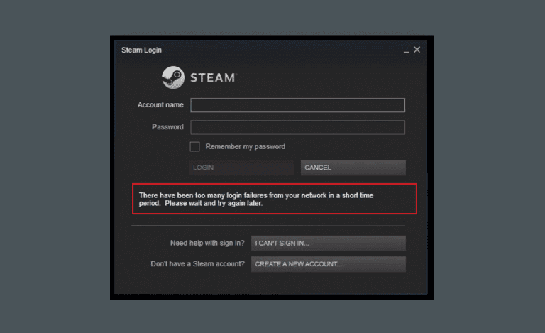 How to Fix Steam Too Many Login Failures from Network Error – TechCult