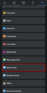 How to View Posts on Facebook News Feed in Most Recent order