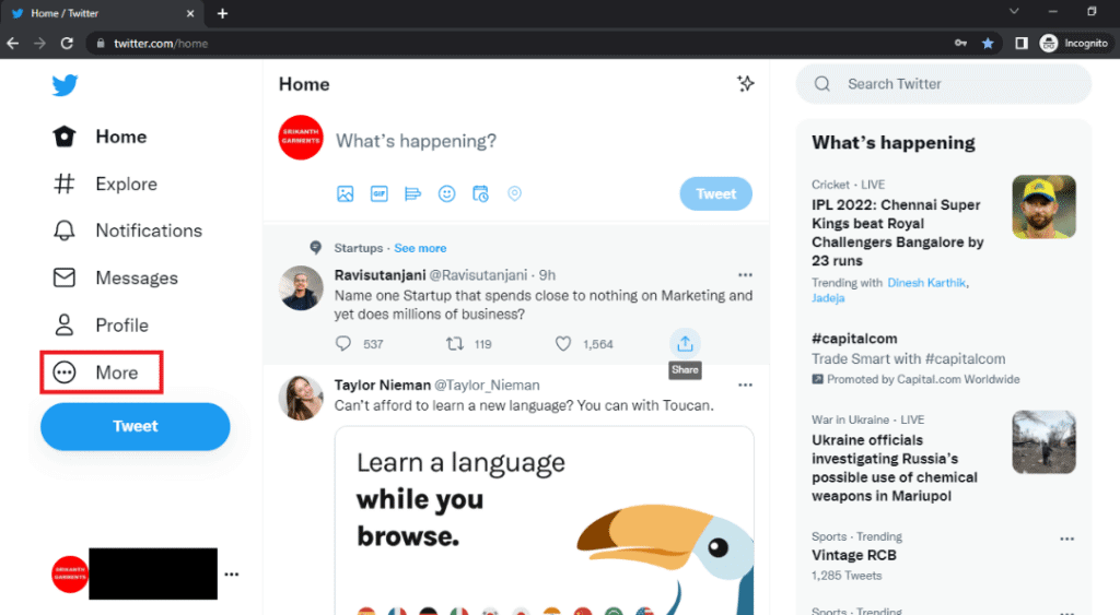 How to Use Bookmarks on Twitter – TechCult