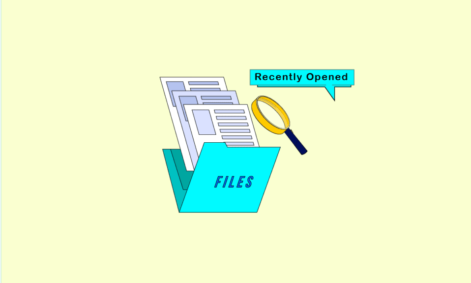 How To Open Recent Files In Windows 10 TechCult