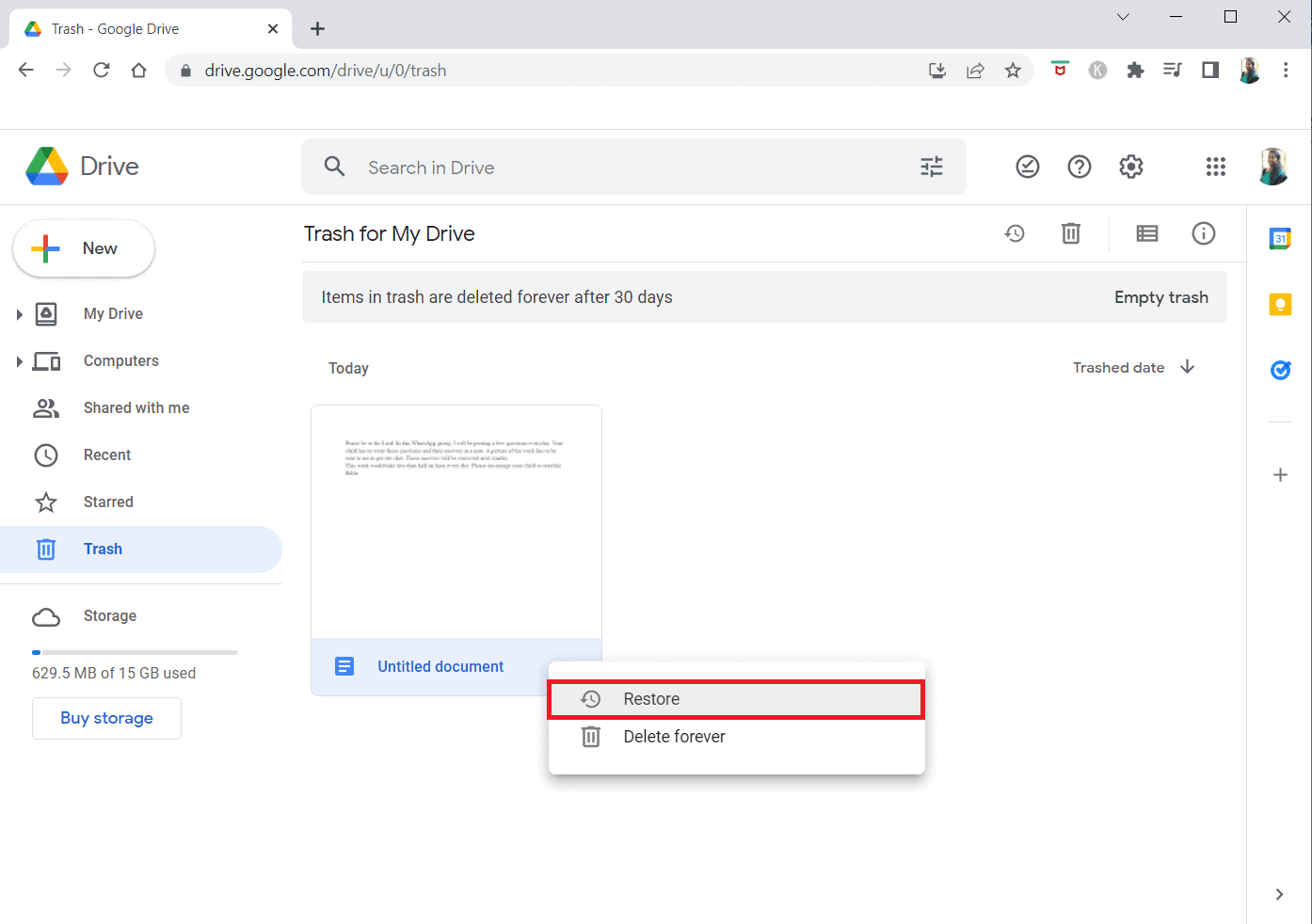 How To Recover A Deleted Google Doc From Google Drive Techcult