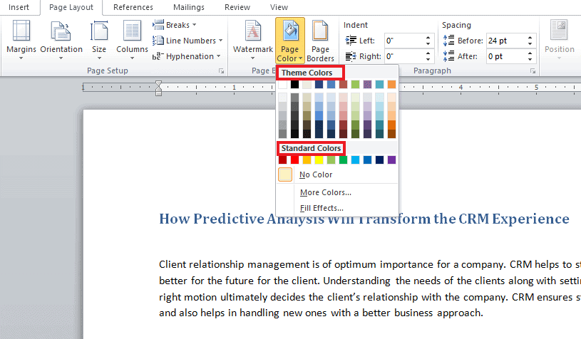 How To Change Background Color In Microsoft Word Techcult