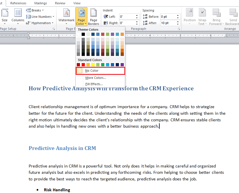 How To Change Background Color In Microsoft Word Techteds