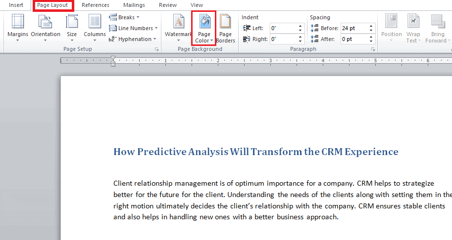 How To Change Background Color In Microsoft Word Techcult