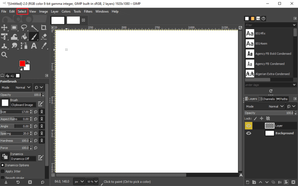 Fix GIMP Paintbrush Tool Not Working – TechCult