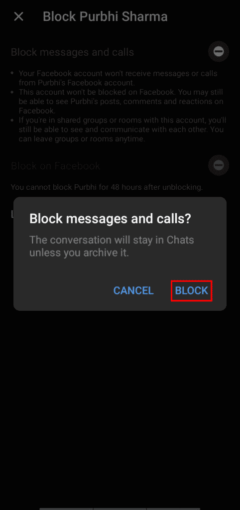 How to Block Someone on Messenger – TechCult