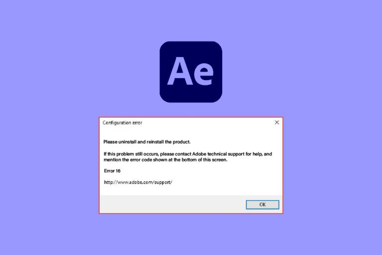 Fix Adobe After Effects Error 16 in Windows 10 – TechCult