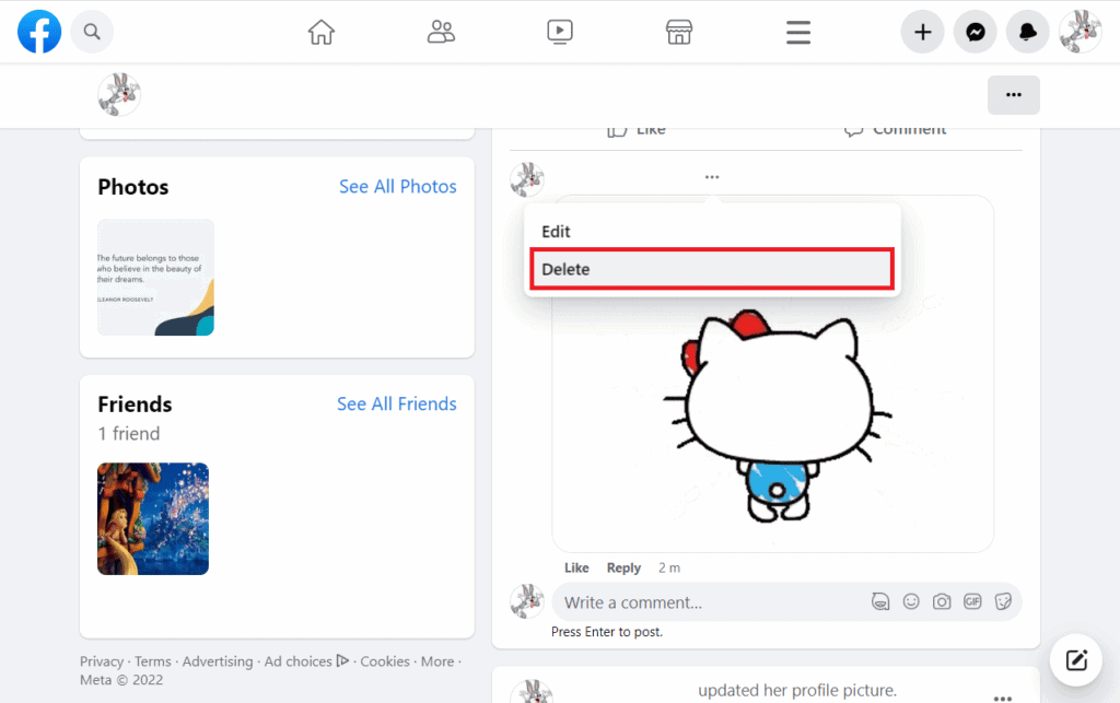 How to Delete a GIF on Facebook Comment – TechCult