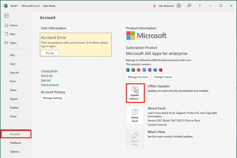 Fix Excel Has Run Into An Error Techcult 0659