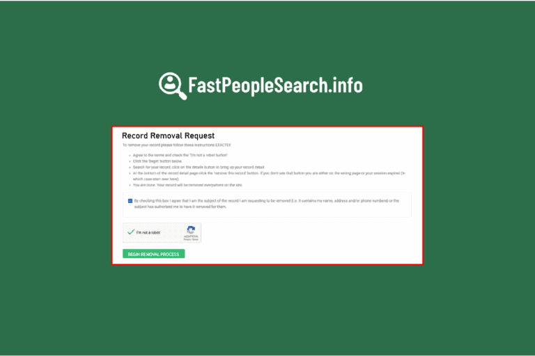 FastPeopleSearch Opt Out and Removal Guide – TechCult