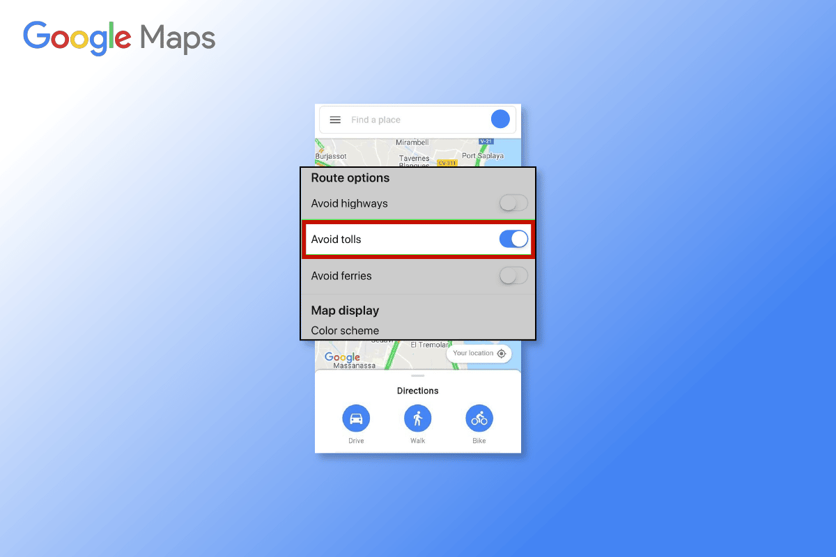 How To Turn Off Tolls On Google Maps TechCult