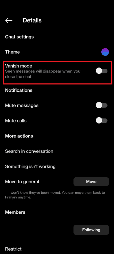 How to Turn Off Vanish Mode on Instagram – TechCult