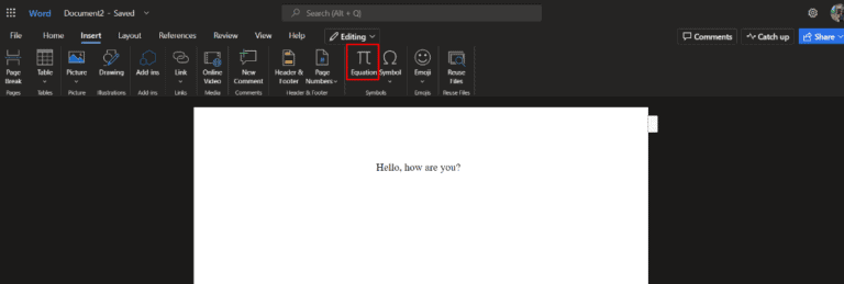 How to Insert Equation in Word – TechCult