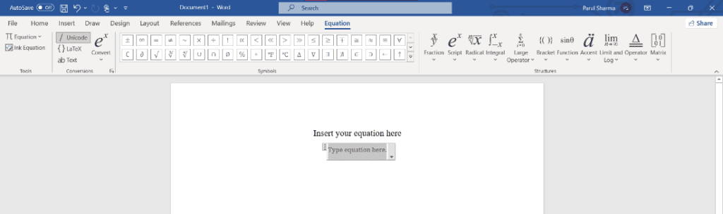 How to Insert Equation in Word – TechCult