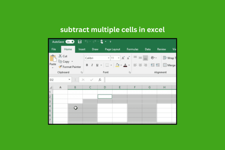 How To Subtract Multiple Cells In Excel TechCult