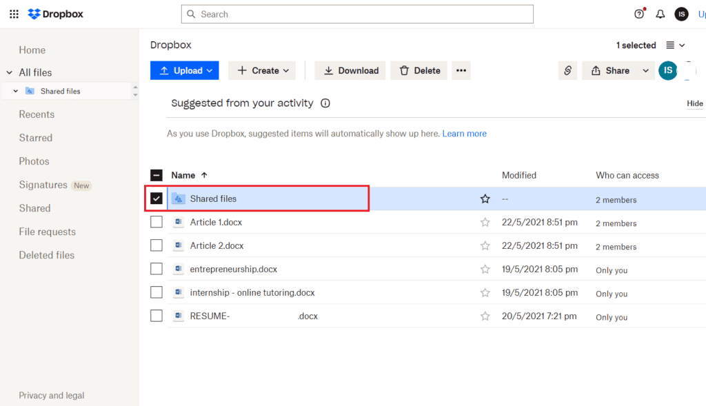 Fix Dropbox Not Enough Space to Access Folder – TechCult