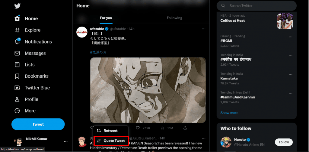 How to Pin Someone Else’s Tweet on Twitter – TechCult