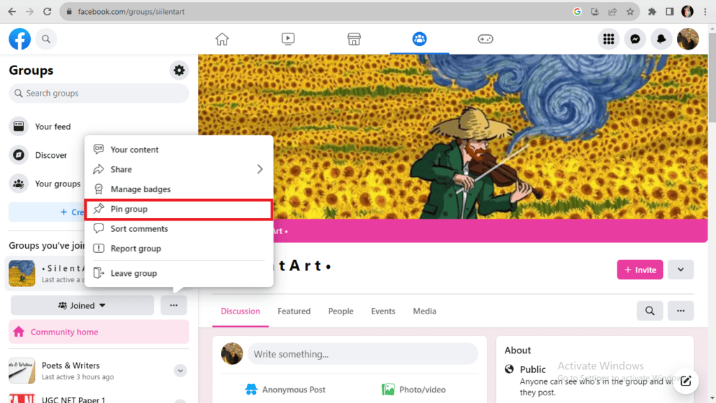 What Does It Mean to Pin a Group on Facebook? – TechCult