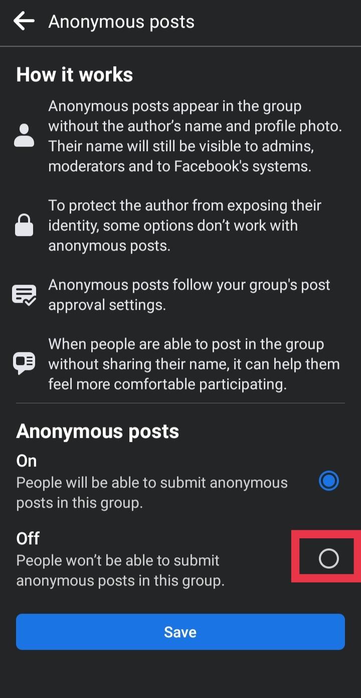 How To Turn On Anonymous Posting In A Facebook Group On Android TechCult How To Turn On Anonymous Posting In A Facebook Group On Android TechCult