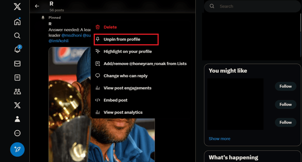 How to Unpin a Tweet on Twitter on Both Android & Desktop – TechCult
