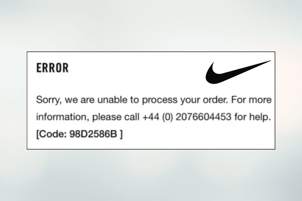 Fix Nike Error Code 98D2586B TechCult