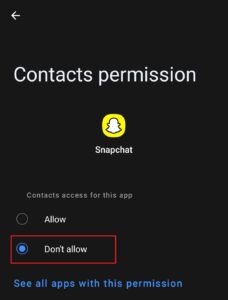 How to Disable Contacts Access to Snapchat on iPhone and Android – TechCult